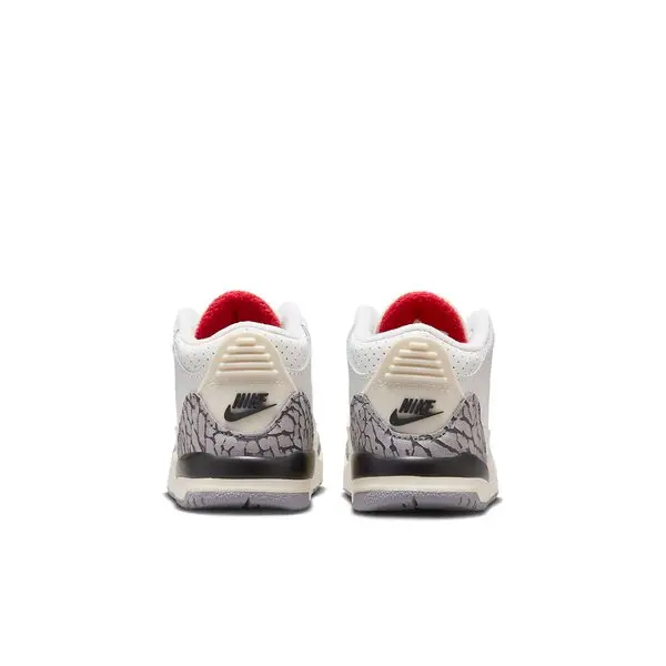 JORDAN 3 Retro "white Cement Reimagined" Sneakers - Summit White/fire Red/black
