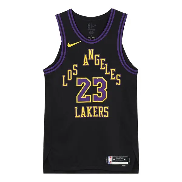 Nike Dri-fit Adv Lebron James Los Angeles Lakers 2023/24 City Edition Nba Authentic Jersey - Black