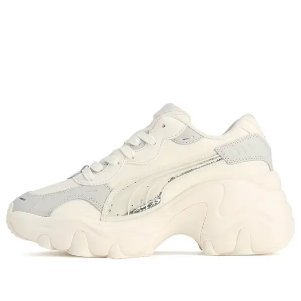 PUMA Pulsar Wedge Sequin Sneakers - White
