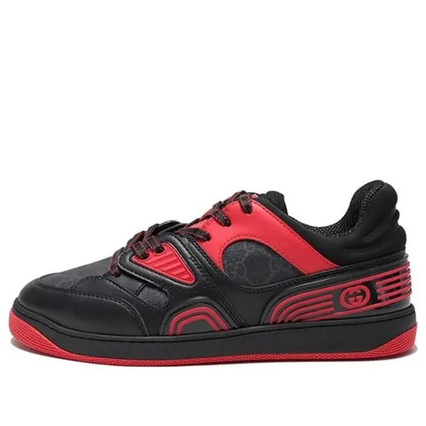 Gucci Basket Sneakers - Black/red