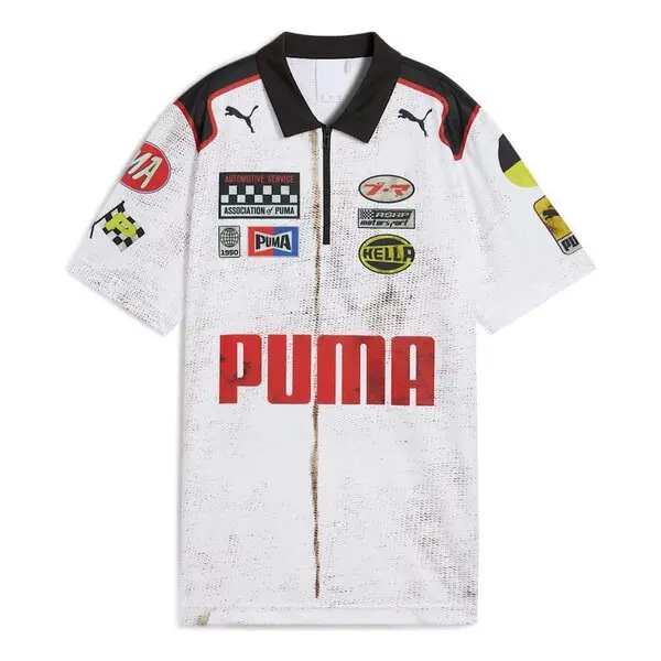 PUMA X A$ap Rocky Motorsport Zip Polo - White