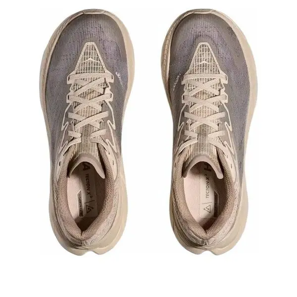 Hoka One One Tecton X 2 Running Sneakers - Stealth/tech Oatmeal