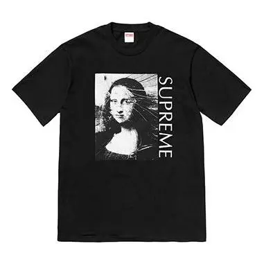 Supreme Mona Lisa Printing Short Sleeve - Black