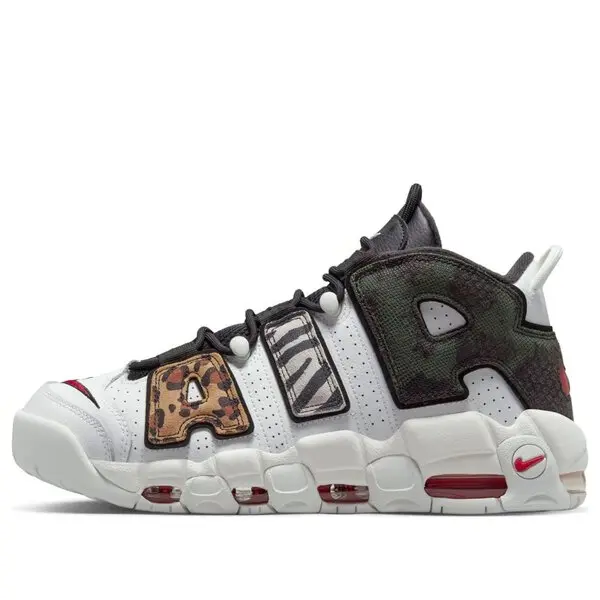 Nike More Uptempo 'tunnel Walk' Sneakers - Black/white/brown