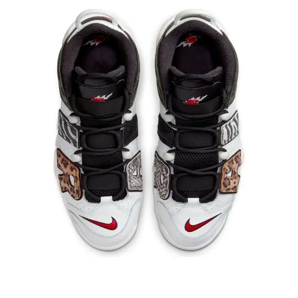 Nike More Uptempo 'tunnel Walk' Sneakers - Black/white/brown