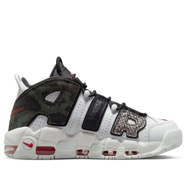 Nike More Uptempo 'tunnel Walk' Sneakers - Black/white/brown