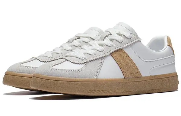 LI-NING Skateboarding Low Top Sneakers - White/khaki