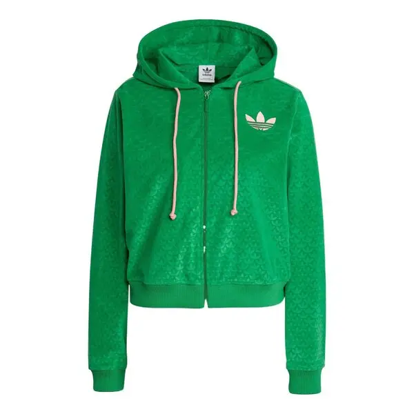 Adidas Adicolor Heritage Now Velour Zip Hoodie - Green