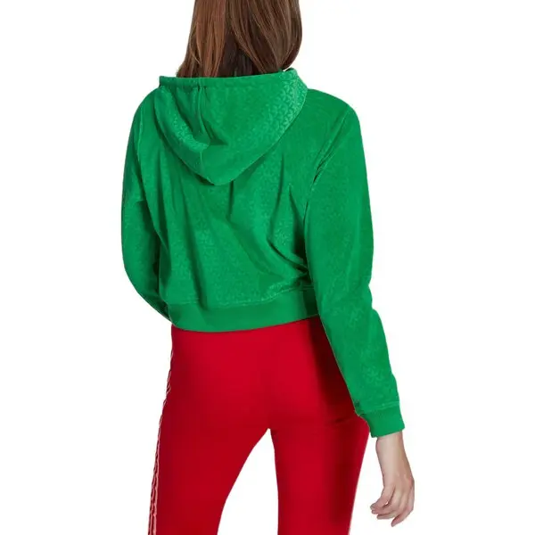 Adidas Adicolor Heritage Now Velour Zip Hoodie - Green