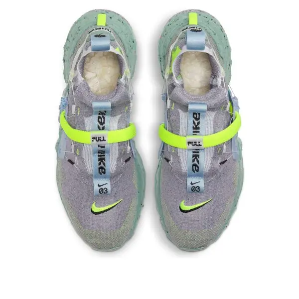 Nike Space Hippie 03 "healing Jade" High Top Sneakers - Gray/blue/green