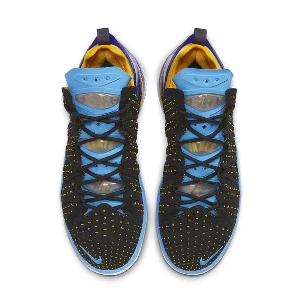 Nike Lebron 18 Ep 'lakers Heritage' Basketball Sneakers - Black/blue/yellow
