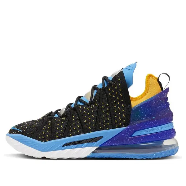 Nike Lebron 18 Ep 'lakers Heritage' Basketball Sneakers - Black/blue/yellow