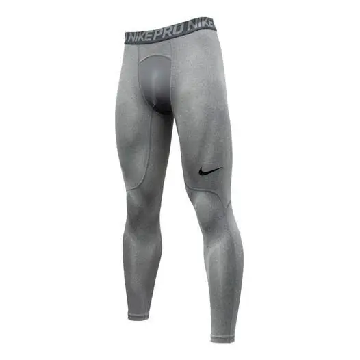 Nike Logo Sports Training Quick Dry Leggings Gray - Grey