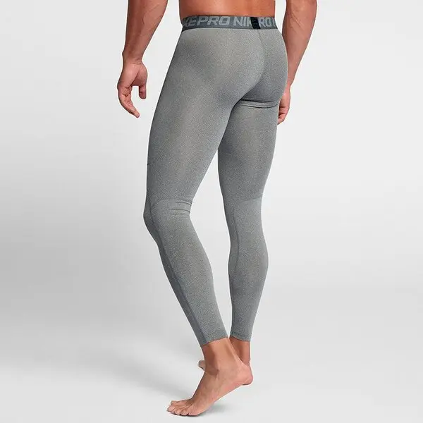 Nike Logo Sports Training Quick Dry Leggings Gray