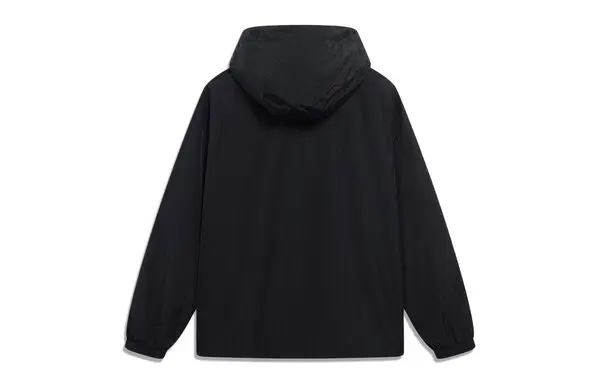 LI-NING Half Zip Hooded Windbreaker - Black/white