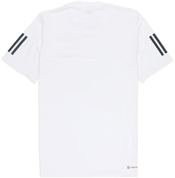 Adidas Solid Color Stripe Sports Breathable T-shirt - Multi-color