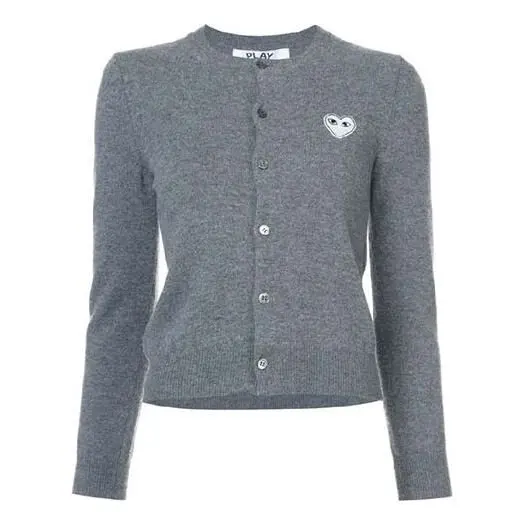 Play Comme Des Garcon Emblem Cardigan - Grey