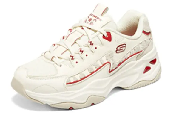 Sketchers D'lites Athletic Sneakers - White/red