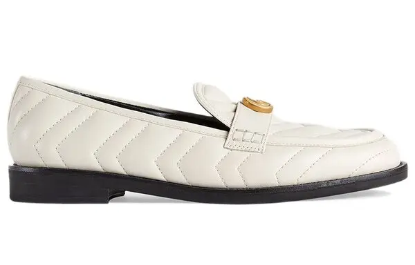 Gucci Quilted Leather Loafers With Double G Detail