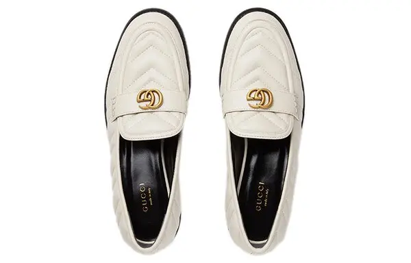 Gucci Quilted Leather Loafers With Double G Detail