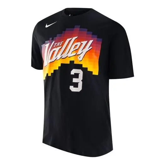 Nike Sw Fan Edition Phoenix Suns Paul No. 3 Cp3 Sports Training Short Sleeve - Black