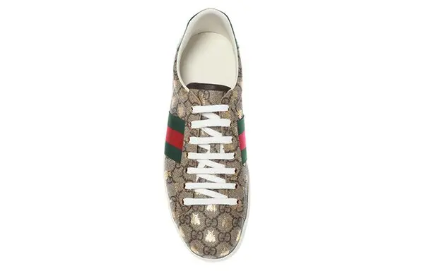 Gucci Ace Gg Supreme Bees Sneakers - Tan