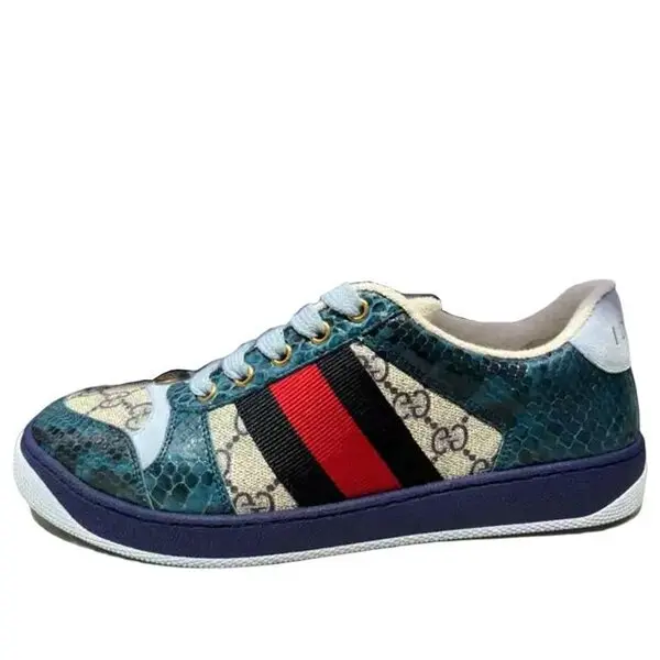 Gucci Screener Low-top Sneakers - Blue/beige/black