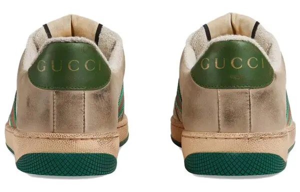 Gucci Screener Leather Sneakers - Cream
