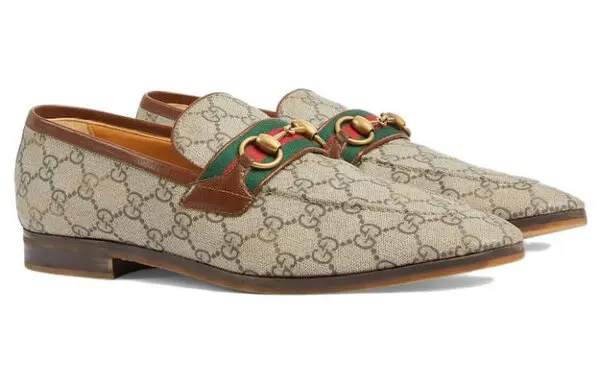 Gucci Loafer With Horsebit Detailing - Beige