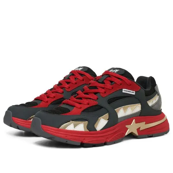 A BATHING APE Shark Sta "china - Black/red/multi-color