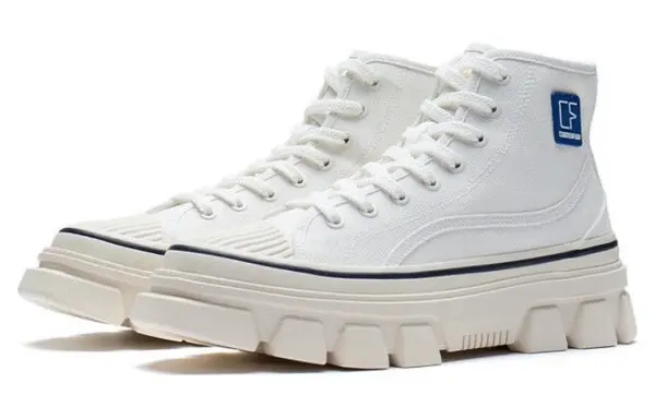 LI-NING Cf Classic Canvas Hi Sneakers - White/beige