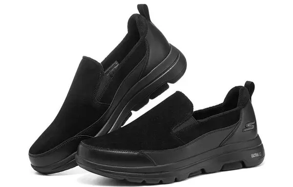 Sketchers Go Walk 5 Leather Low Top Slip-on Sneakers