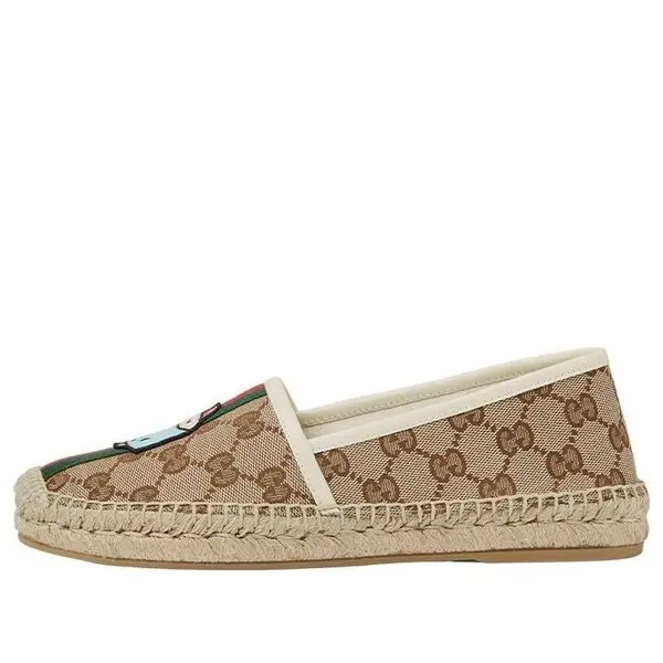 Gucci X Pikarar Appliqu Gg Espadrille Flats - Brown