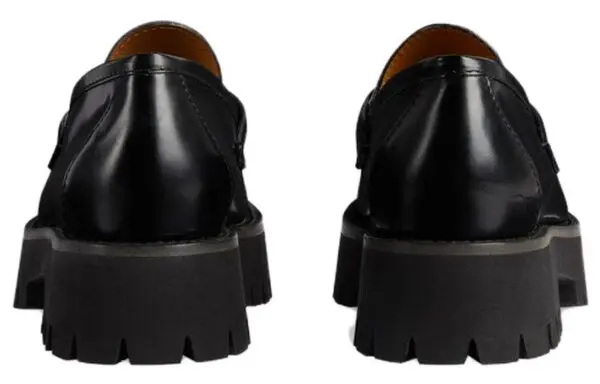 Gucci Leather Horsebit Loafer With Lug Sole