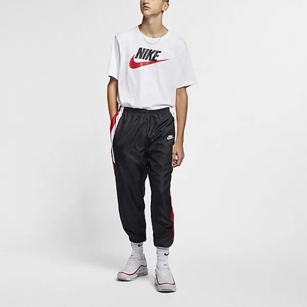 Nike Nsw Tee Icon Futura Casual Sports Alphabet Printing Round Neck Short Sleeve - White