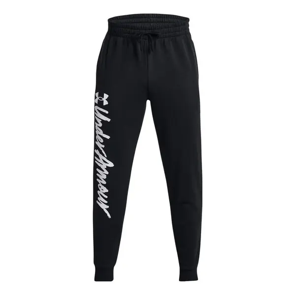 Under Armour Rival Fleece Graphic Joggers 'black White - Black/white