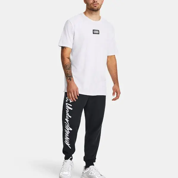 Under Armour Rival Fleece Graphic Joggers 'black White