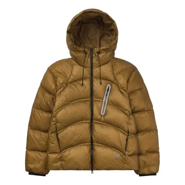 NEW BALANCE Flying 77 Superlight Hooded Down Jacket - Mustard