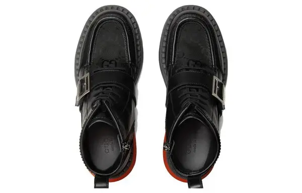 Gucci Gg Lace-up Combat Boots