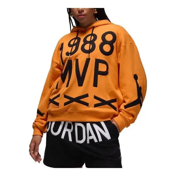 JORDAN X Nina Chanel Fleece Pullover Hoodie - Alpha Orange