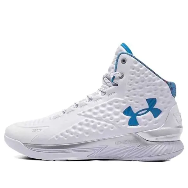 Under Armour Curry 1 "splash Party" High Top Sneakers - White/blue