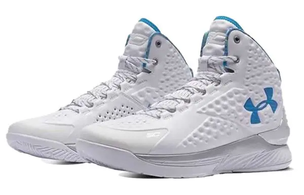 Under Armour Curry 1 "splash Party" High Top Sneakers - White/blue