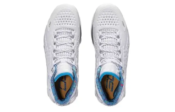 Under Armour Curry 1 "splash Party" High Top Sneakers - White/blue