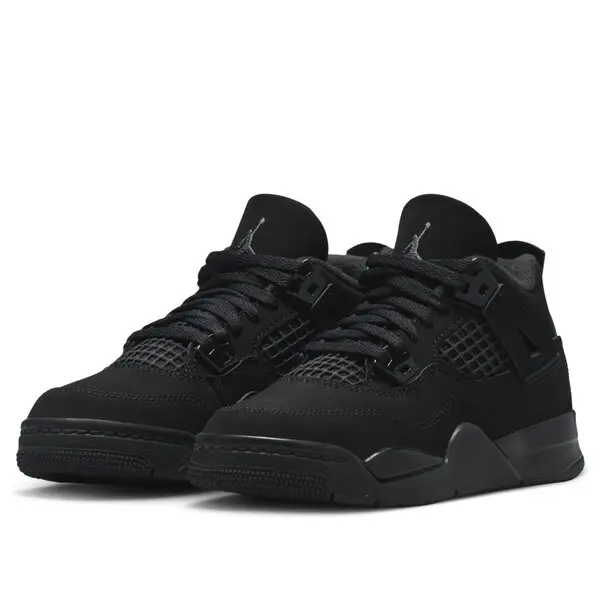JORDAN 4 Retro "black Cat" Sneakers - Black/light Graphite