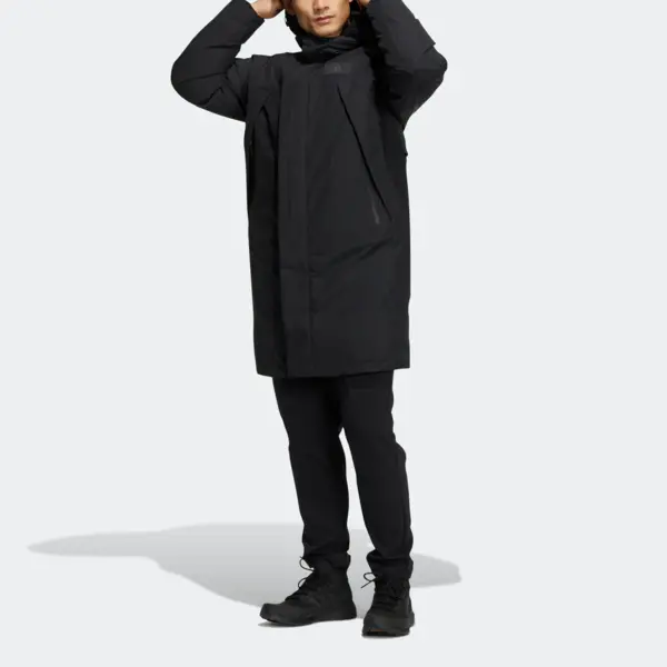 Adidas Goose Down Coat With Logo Detail