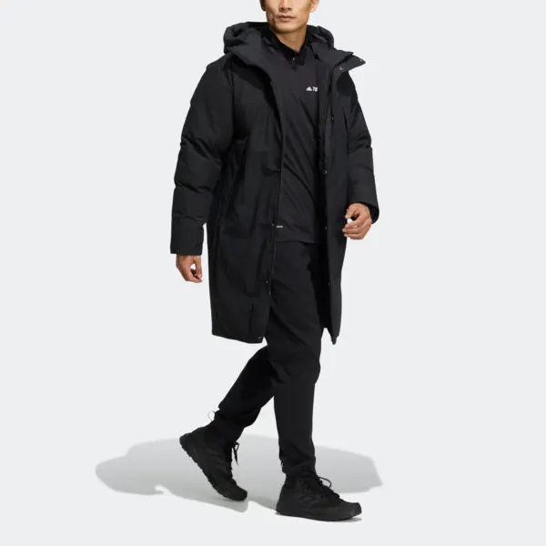Adidas Goose Down Coat With Logo Detail