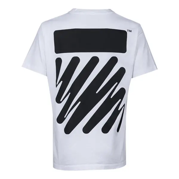 Off-White Ss22 Solid Color Cotton Zebra Printing Short Sleeve White T-shirt - Multi-color