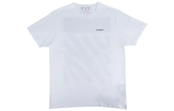 Off-White Ss22 Solid Color Cotton Zebra Printing Short Sleeve White T-shirt