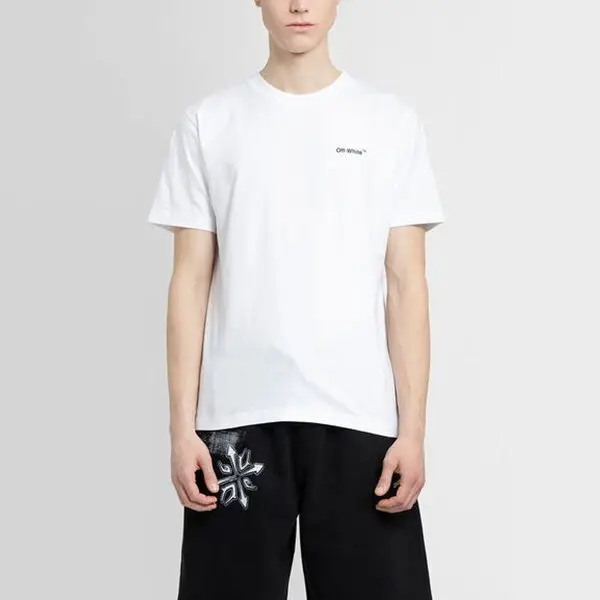Off-White Ss22 Solid Color Cotton Zebra Printing Short Sleeve White T-shirt