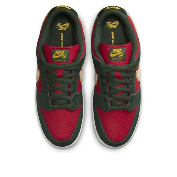 Nike Dunk Low "seattle Supersonics" Sneakers - Fir/white/university Gold